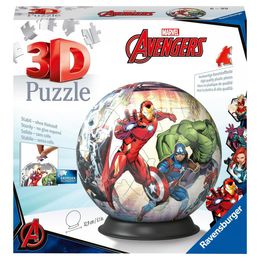 RAVENSBURGER VERLAG Ravensburger 3D Puzzle 11496 - Puzzle-Ball Avengers - 72 Teile - Puzzle-Ball f&uuml;r...