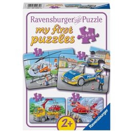 RAVENSBURGER VERLAG Ravensburger Kinderpuzzle - Meine Einsatzfahrzeuge - 2,4,6,8 Teile my first Puzz...