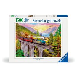 RAVENSBURGER VERLAG Erwachsenenpuzzle 1500 Teile - Zugfahrt im Herbst