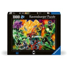 RAVENSBURGER VERLAG Erwachsenenpuzzle 1000 Teile - Justice League - Gr&uuml;ne Laternen