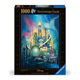 RAVENSBURGER VERLAG Erwachsenenpuzzle 1000 Teile - Disney Prinzessinnen - Disney Castles: Arielle