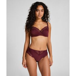 Hunkem&ouml;ller HUNKEM&Ouml;LLER Damen Slip "Sophie high knickers", Gr. XXLrot, 53% Polyester, 37% Polyamid, 10% Elasthan, Unterhosen