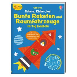 Bunte Raketen und Raumfahrzeuge