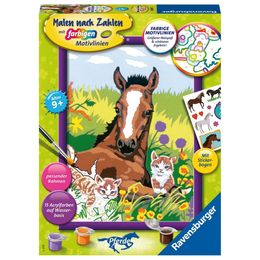 RAVENSBURGER VERLAG CreArt, Malen nach Zahlen Kinder - S&uuml;&szlig;e Tierkinder