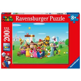 RAVENSBURGER VERLAG Ravensburger Kinderpuzzle 12993 - Super Mario Abenteuer 200 Teile XXL - Puzzle f...