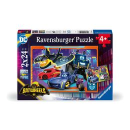 RAVENSBURGER VERLAG Kinderpuzzle 2x24 Teile - Batwheels - Seid ihr bereit?