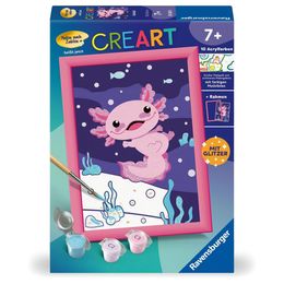RAVENSBURGER VERLAG CreArt, Malen nach Zahlen Kinder - Axolotl