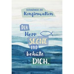 Gl&uuml;ckwunschkarte - Gl&uuml;ckw&uuml;nsche zur Konfirmation (6 St&uuml;ck)