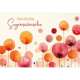 Geburtstagskarte - Herzliche Segensw&uuml;nsche (6 St&uuml;ck)