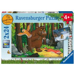 RAVENSBURGER VERLAG Ravensburger Kinderpuzzle 05227 - Der Waldspaziergang - 2x24 Teile Gr&uuml;ffelo Puzz...