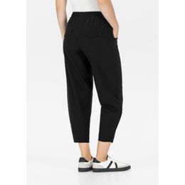 Stehmann Damen 3/4-Hose "Rachell-650"schwarz, Gr. 40, unifarben, Web, Obermaterial: 65% Viskose, 30% Polyamid, 5% Elasthan, Hosen, mit elastischem
