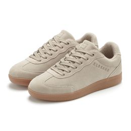 ELBSAND Damen Sneaker "Freizeitschuh, Schn&uuml;rschuh, Turnschuh, Retro Sneaker, Lederschuh", Gr. 37beige, Obermaterial: 93% Rindsleder, 7% Lederimitat.