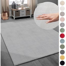 Teppich OTTO HOME, B:200cm H:16mm L:280cm, grau, Polyester, Wohnzimmer, Teppiche, "Arabell, Kunstfellteppich, Felloptik, waschbar", flauschig,