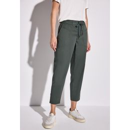 Street One Damen Cargohose "13", gr&uuml;n, Gr. 32, unifarben, Web, 98% Baumwolle, 2% Elasthan, Hosen, Middle Waist