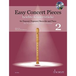 Easy Concert Pieces f&uuml;r Sopran-Blockfl&ouml;te und Klavier, Band 2