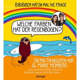 Oetinger BiBiBiber hat da mal 'ne Frage. Welche Farben hat der Regenbogen?