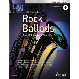 Rock Ballads Alt-Saxophon. Ausgabe mit Online-Audiodatei