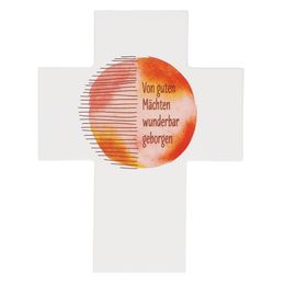 Porzellankreuz &raquo;Von guten M&auml;chten&laquo;