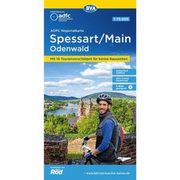 ADFC-Regionalkarte Spessart/Main/Odenwald, 1:75.000, mit Tagestourenvorschl&auml;gen,...