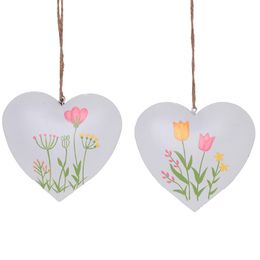 2er-Set Anh&auml;nger &raquo;Herz & Blumen&laquo;