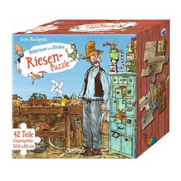 Oetinger Pettersson und Findus. Riesen-Puzzle. Petterssons Tischlerschuppen. 42 Teile, Ge...