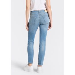 BOSS Orange Damen Slim-fit-Jeans "JACKIE MR 11.0 Premium Damenmode", blau, Gr. 25, unifarben, Denim/Jeans, Obermaterial: 92% Baumwolle, 6% Polyester,