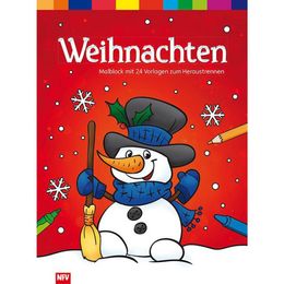 Weihnachten - Malblock mit 24 Vorlagen zum Heraustrennen