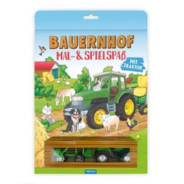 TR&Ouml;TSCH - Malbuch Bauernhof Mal- und Spielspa&szlig; |Malbuch mit Spielzeug-Traktor un...