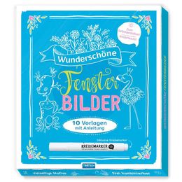 Tr&ouml;tsch Wundersch&ouml;ne Fensterbilder mit Kreidemarker Mappe mit Vorlagen und Kreid...