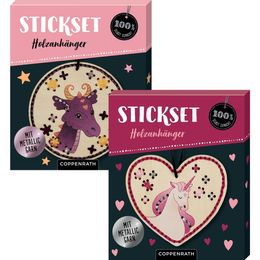 Sticken auf Holzanh&auml;ngern