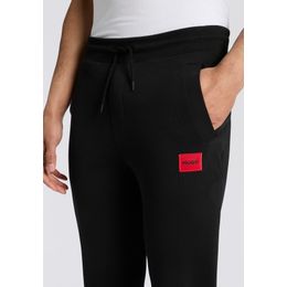 Hugo Herren Sweathose "Doak", schwarz, Gr. XL, unifarben, Sweatware, Obermaterial: 100% Baumwolle, Hosen, elastischer Bund, Regular Fit,