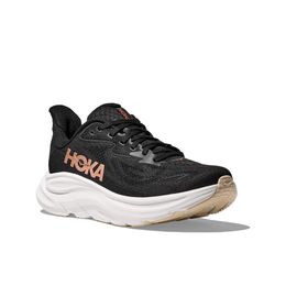 Laufschuh Hoka One One "CLIFTON 10", Damen, Gr. 36,5, schwarz, rose gold, Synthetik, Textil, Schuhe Laufschuh