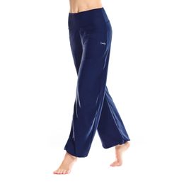 WINSHAPE Damen Sporthose "Functional Light and Comfort Wide Leg Pants CUL102LC", blau, Gr. S, 85% Polyester, 15% Elasthan, Hosen, mit Gummizug