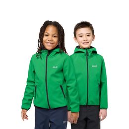 Jack Wolfskin Jungen Softshelljacke "FOURWINDS JACKET KIDS", gr&uuml;n, Gr. 176, Softshell, Obermaterial: 100% Polyester. Futter: 100% Polyester. Futter