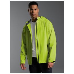 TRIGEMA Herren Trainingsjacke "TRIGEMA Leichte Regenjacke", gelb, Gr. S, Stoff, 82% Polyester, 14% Elastan, 4% PU, Jacken