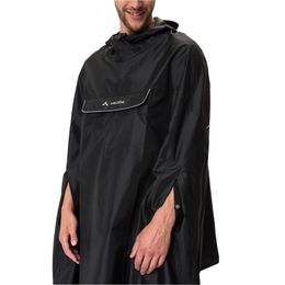 Vaude Damen Regenponcho "VALDIPINO PONCHO", schwarz, Gr. XL, Obermaterial: 100% Polyester, Jacken, wasserdicht, wasserabweisend, leichtes Material,