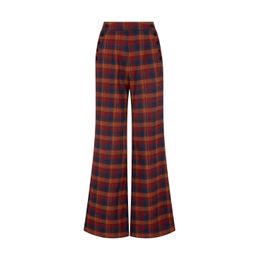Lily & Lionel LILY AND LIONEL Damen Jerseyhose "Damson High Waisted Tartan Print Trouser Damen"burgundy, Gr. 44, 100% Baumwolle, Hosen