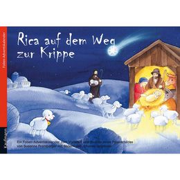 Rica auf dem Weg zur Krippe. Folien-Adventskalender