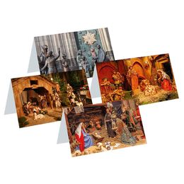 8er-Set Briefkarten &raquo;Festliche Weihnachtskrippen&laquo;