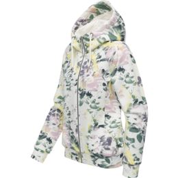 Ragwear Damen Sweatjacke "Fllawia Print"mehrfarbig, Gr. XL, 70% Baumwolle, 30% Polyester, Sweatjacken, modische Damen Zip-Jacke mit Allover-Print