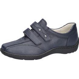 Waldl&auml;ufer WALDL&Auml;UFER Damen Klettschuh "HENNI", Gr. 6dunkelblau, Nappaleder, Schuhe, Bequemschuh, Slipper mit abgepolstertem Schaftrand und Komfortweite H