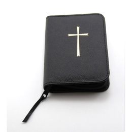Gotteslobh&uuml;lle schwarz mit Goldkreuz