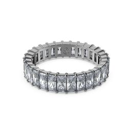 Swarovski Damen Fingerring "Schmuck Geschenk Matrix Ring", 55, Metall, grau, Metall, Fingerringe, mit Swarovski Zirkonia (synth.)
