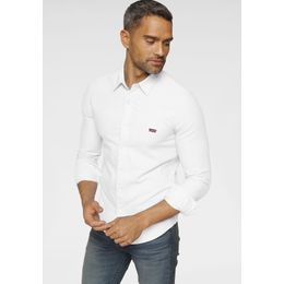 Levi's LEVI'S Herren Jeanshemd "BATTERY HM SHIRT SLIM", wei&szlig;, Gr. L, unifarben, Denim/Jeans, Obermaterial: 100% Baumwolle, Hemden, mit Logobadge