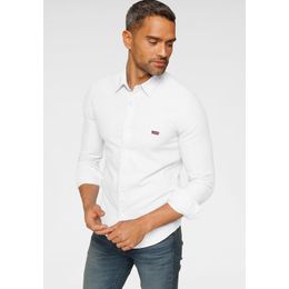Levi's LEVI'S Herren Jeanshemd "BATTERY HM SHIRT SLIM", wei&szlig;, Gr. M, unifarben, Denim/Jeans, Obermaterial: 100% Baumwolle, Hemden, mit Logobadge