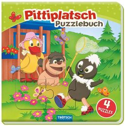 Tr&ouml;tsch Unser Sandm&auml;nnchen Puzzlebuch mit 4 Puzzle Pittiplatsch