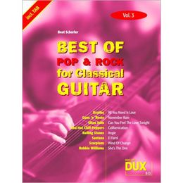 Best of Pop & Rock for Classical Guitar Vol. 3
