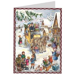 Postkarten-Adventskalender "Hurra die Kutsche kommt"