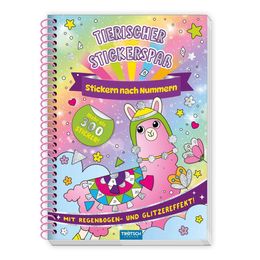 Tr&ouml;tsch Besch&auml;ftigungsbuch Stickerbuch Tierischer Stickerspa&szlig;