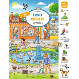 Erste W&ouml;rter Wimmelbuch Tiere